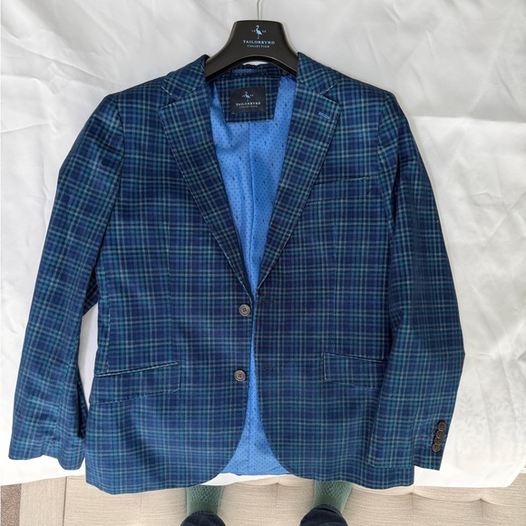 Tailorbyrd | Suits & Blazers | Tailorbyrd Blue Plaid Sport Coat Blazer ...